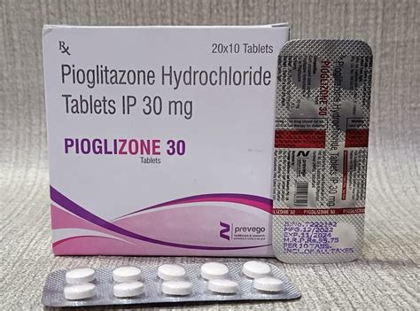 30 Mg Pioglitazone Hydrochloride Tablets Ip Packaging Size 20x10 At