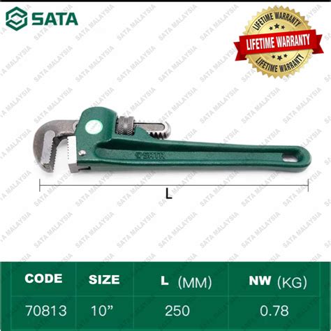 Sata Heavy Duty Pipe Wrench 8 To 24 Strong Jaw Pipe Wrench Pipe Spanner Pipe Spana Sepana Paip