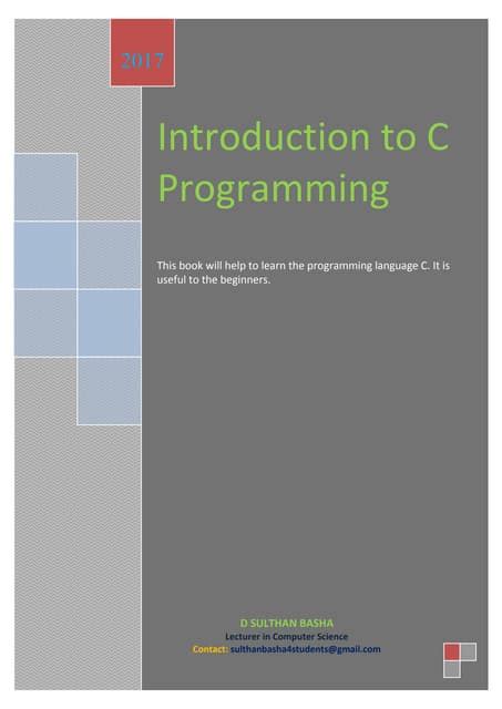 Sulthans C Programming Language Notes Pdf