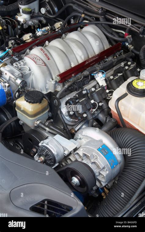 Vortech Supercharger Attached To A Modified Chevrolet Ls1 Engine In An
