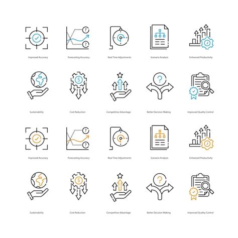Premium Vector Production Planning Optimization Vector Icons Leveraging Ai For Better Efficiency