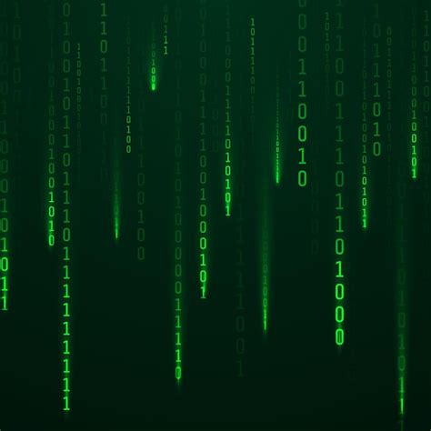 Premium Vector Green Color Code Streams Glowing On Screen