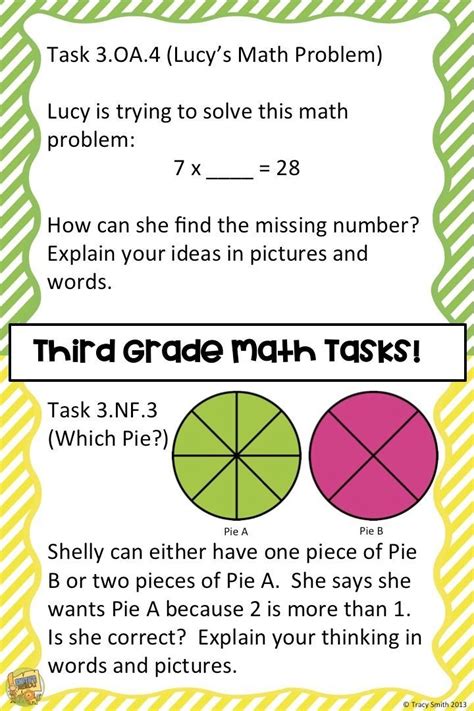 Third Grade Math Tasks One For Every Common Core Standard Third