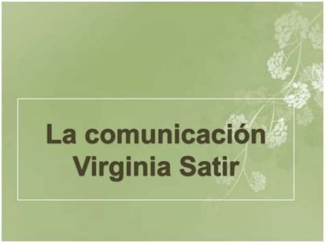 La Comunicacion En V Satir Pptx