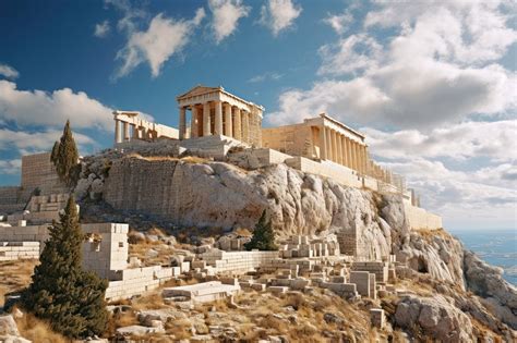 acropolis architecture building temple ai premium photo rawpixel