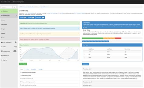 flat style website responsive layout html5 backend management template