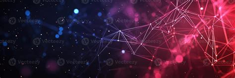 Futuristic Digital Network Visualization With Glowing Nodes And Lines Representing Data