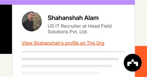 Shahanshah Alam Us It Recruiter At Head Field Solutions Pvt Ltd The Org