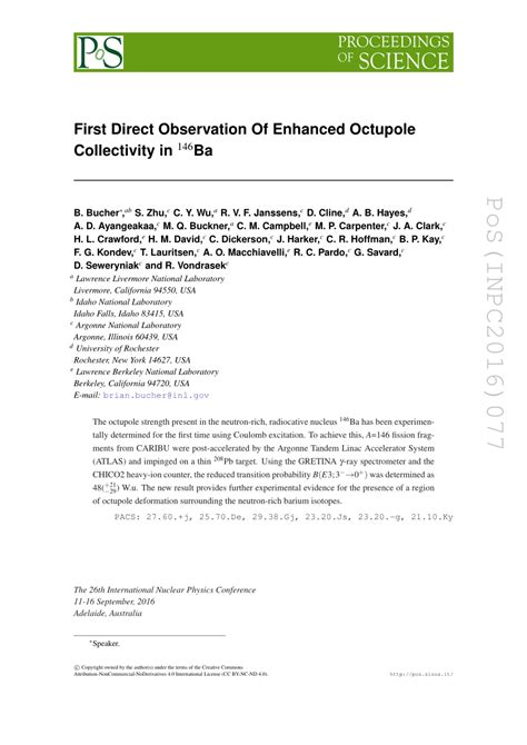 Pdf First Direct Observation Of Enhanced Octupole Collectivity In 144146ba