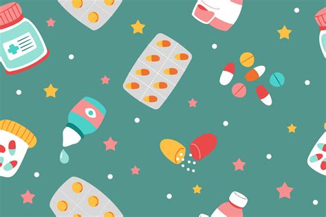 Cute Medical Seamless Pattern Background For Doctor Clinic Or Hospital