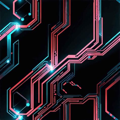 Premium Photo Seamless Cyberpunk Texture Pattern