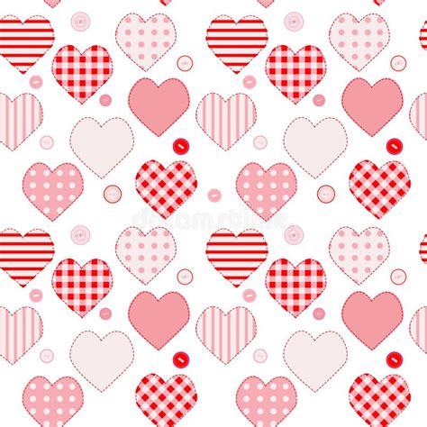 Patchwork Hearts Stock Vector Illustration Of Handmade 36056757