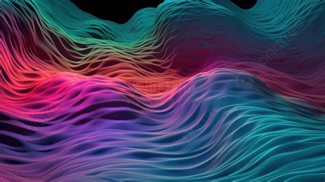 Vibrant 3d Rendered Waves Background With Multi Colored Design