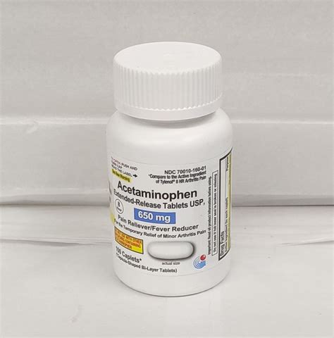 Granules Acetaminophen 650 Mg 100 Caplets Big Apple Pharmacy
