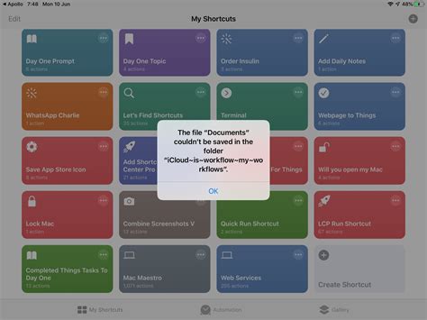 Ios 13 Shortcuts Error Shortcuts