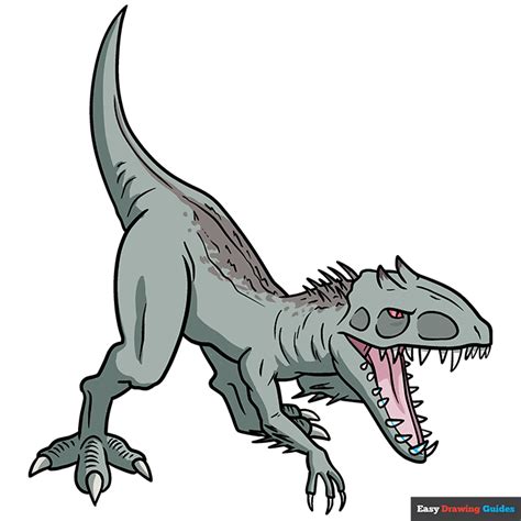 How To Draw The Indominus Rex Really Easy Drawing Tutorial