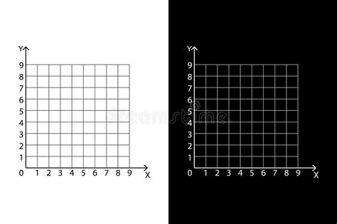 Geometry Cartesian Coordinate System Vector Illustration Stock