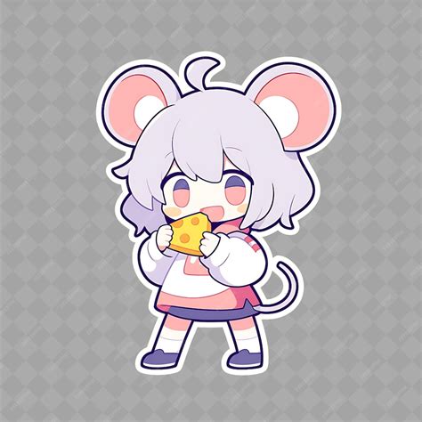 Premium Psd Png Delightful And Kawaii Anime Mouse Girl With Mouse