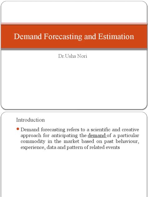 Demand Forecasting Pdf Forecasting Business Cycle