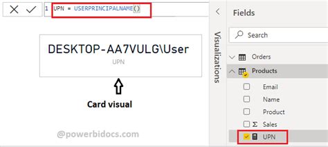 dax userprincipalname use in rls power bi docs