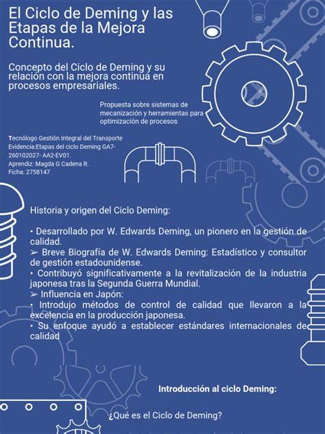 Ciclo De Deming Mejora Continua Efectiva Pdf Calidad Comercial