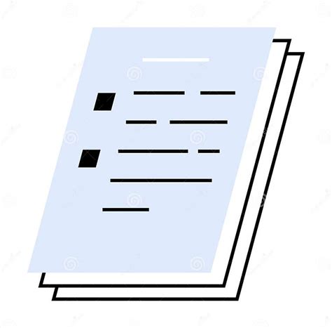 Minimalist Stack Of Papers With Bullet Points For Checklist Document And Data Organization