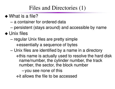 Ppt Chapter 3 The Unix Filesystem Powerpoint Presentation Free Download Id5585061