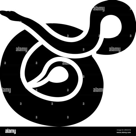Python Animal Snake Glyph Icon Vector Illustration Stock Vector Image
