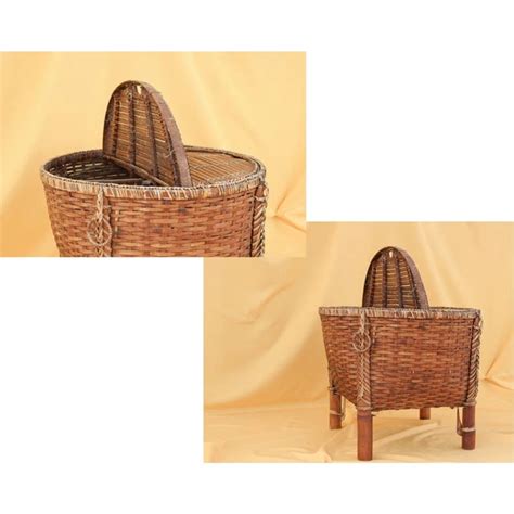 1950s Mid Century Rustic Bamboo Rattan Coffee Table Chairish