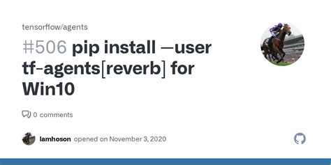 Pip Install User Tf Agents Reverb For Win Issue Tensorflow Agents GitHub
