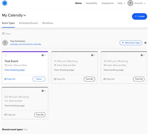 Calendly Connectors Tray Documentation