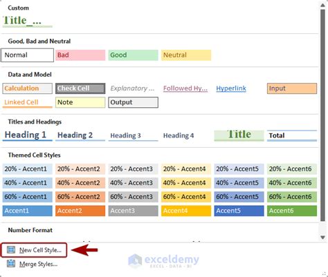 Applying A Title Cell Style In Excel 4 Methods Exceldemy