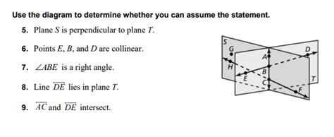 SOLVED Use The Diagram To Determine Whether You Can Assume The Statement Plane S Is