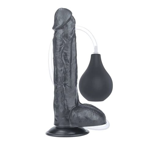 10 Soft Realistic Squirting Ejaculating Dildo With Enema Bulb Honeysx