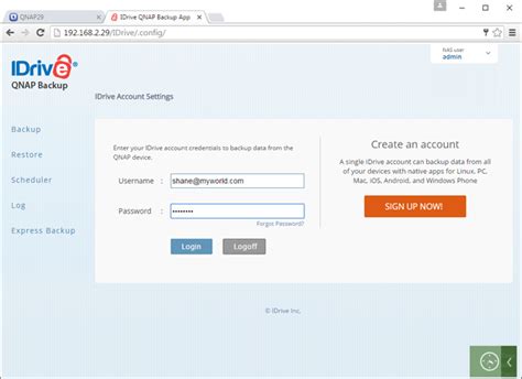 QNAP Backup To IDrive Cloud