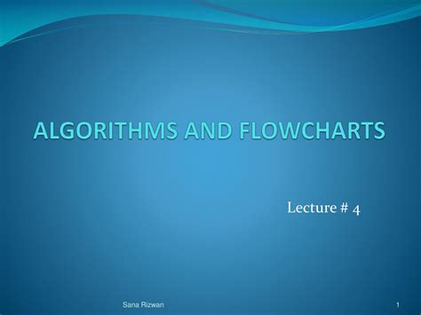 Ppt Algorithms And Flowcharts Powerpoint Presentation Free Download