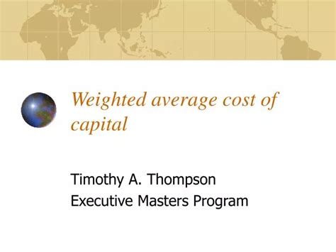 PPT Weighted Average Cost Of Capital PowerPoint Presentation Free Download ID