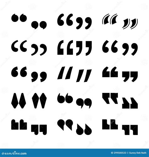 Quotation Mark Set Of Quotation Marks Punctuation Marks Stock Illustration Illustration Of