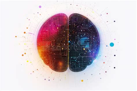 Vibrant Representation Of Left Right Brain Abstract Neural Networks