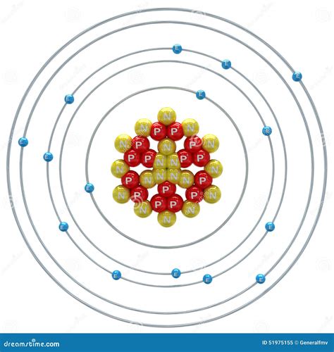 Phosphorus Isotope Atom On A White Background Stock Illustration Illustration Of White Spin