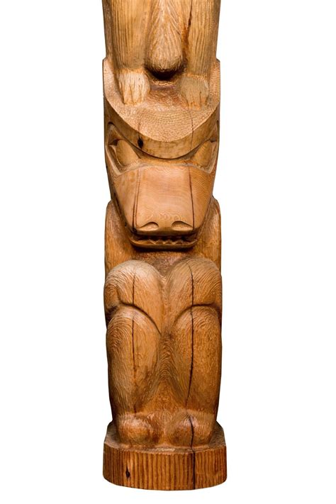 Wolf Totem Pole Art