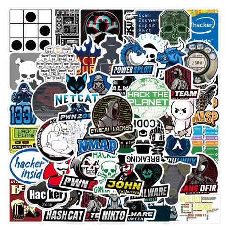50pcs Hacker Programming Network Cool Stickers For Luggage Skateboard