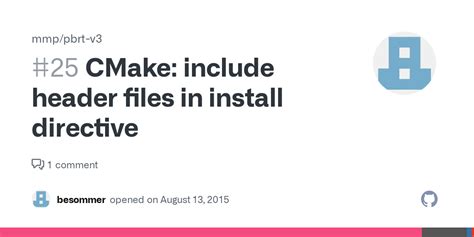 Cmake Include Header Files In Install Directive · Issue 25 · Mmp Pbrt V3 · Github