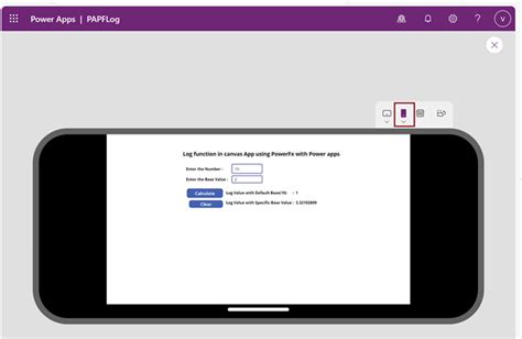 Log Function From Power Fx Using Power Apps