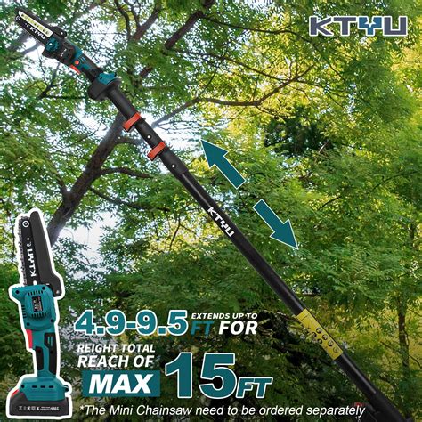 Ktyu Pole Saw Extension Compatible With 21v Ktyu Mini Chainsawfor