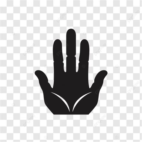 실루엣 손 아이콘 벡터 흰색 배경에 박수를 치는 단순한 검은색 아이콘 그림자 없음 작은 프레임 중앙 Png 일러스트 및