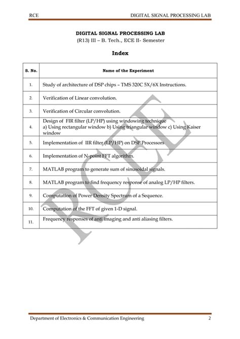 Dsp Lab Manual 15 11 2016 Pdf Computer Software And Applications Computing