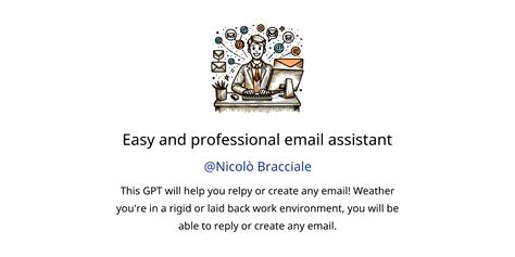 Easy And Professional Email Assistant Gpts Features And Functions