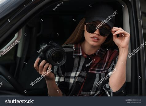 Private Detective Camera Spying Car Stock Photo Shutterstock