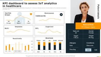 KPI Dashboard To Assess IOT Analytics In Healthcare Guide Of Integrating Industrial Internet PPT